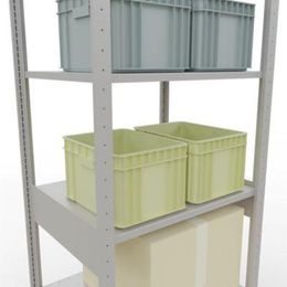 SCHULTE LAGERTECHNIK - Stecks.Grundr. mit L&auml;ngenriegel - 2500x 750x600 mm, Typ 150 kg