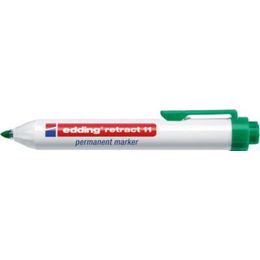 Edding retract 11 Permanentmarker, ohne Kappe, mit Druckmechanik, 1 St&uuml;ck, gr&uuml;n