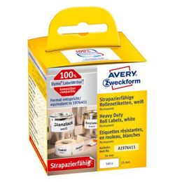 Avery Zweckform Rollenetiketten Avery, besonders hohe Klebekraft, 25 x 54 mm, 160 St&uuml;ck