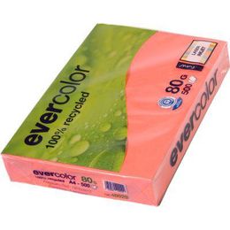 Clairefontaine Kopierpapier EVERCOLOR, farbig, DIN A4, 80 g/m&sup2;, himbeerrot, 500 Blatt