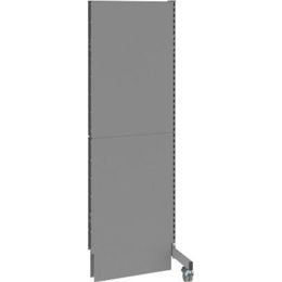 Sch&auml;fer Shop Sch&auml;fer Shop Select Schallschutz Stellwand, mobil, Anbaufeld, mit 1 St&uuml;tze & 1 Fu&szlig; mit Doppelrollen, B 625 x T 740 x H 2000 mm, staubgrau RAL 7037