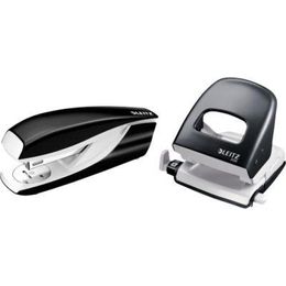 Leitz&reg; B&uuml;rolocher + Tischheftger&auml;t SET, schwarz