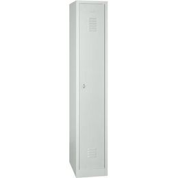 Kleiderspind, 1 T&uuml;r, B 415 x T 500 x H 1800 mm, Drehriegelverschluss, lichtgrau