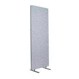 Akustischer Raumteiler, Einzelexemplar, rechteckig, Hochkant-Format, mit Standf&uuml;&szlig;en, B 600 x T 350 x H 1680 mm, PET-Filz, hellgrau