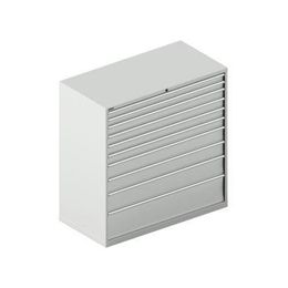 Sch&auml;fer Shop Sch&auml;fer Shop Select Schubladenschrank WSK 78&ndash;36 E, Stahl, 10 Sch&uuml;be, 75 kg Traglast, B 1431 mm x T 725 mm x H 1450 mm, lichtgrau/lichtgrau
