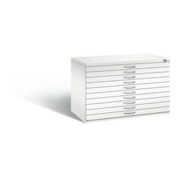 Planschrank aus Stahl, f&uuml;r Formate bis DIN A1, 10 Schubladen