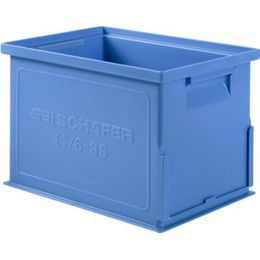 Sch&auml;fer Shop Stapelkasten Serie 14/6-3 S, aus Polypropylen, mit Griffmulde, Inhalt 9,3 L, blau