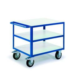 ROLLCART ESD-Tischwagen mit 3 Ladefl&auml;chen, 1000 x 700 mm, Tragkraft 500 kg