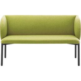 Sofa Leyform LIV, 2-Sitzer, rechteckig, B 1270 x T 620 x H 740 mm, mit Armlehnen & Gleitern, Stoffbezug, hellgr&uuml;n
