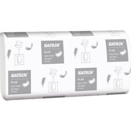 KATRIN Z-Falthandt&uuml;cher, hochwei&szlig;, 2-lagig, 2 x 18 g/m&sup2;, 224 x 230 mm, Handy-Pack mit Griff, 4000 St&uuml;ck