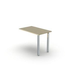 Anbautisch BEXXSTAR, Quadratrohrfu&szlig;, Rechteck, B 1000 x T 600 x H 720 mm, Ahorn-Dekor
