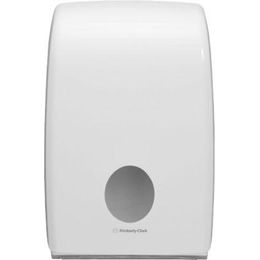 Kimberly-Clark&reg; Aquarius Handtuchspender 6945, Sichtfenster, Einzelblattentnahme, B 265 x T 136 x H 399 mm, wei&szlig;