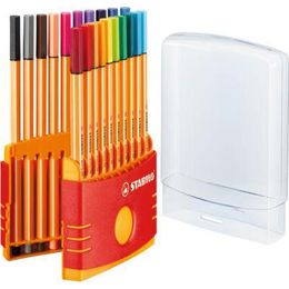 Stabilo&reg; Fineliner Point 88, 0,4 mm, farbsortiert, Klappbox &agrave; 20 St&uuml;ck