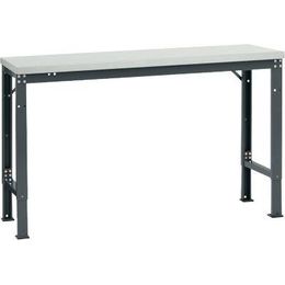 Manuflex Grundtisch UNIVERSAL Spezial, 1500 x 800 mm, Kunststoff lichtgrau, anthrazit
