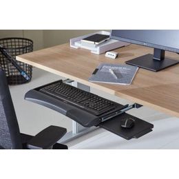 Tastaturschublade Fellowes&reg;, auf 3 feste H&ouml;hen verstellbar, mit Mausablage, einschiebbar, B 558,8 x T 295,3 x H 58,7 mm, graphit