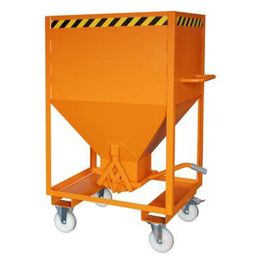 Bauer Silobeh&auml;lter Typ SRE 600, Scherenverschluss, Inhalt 600 Liter, lackiert, orange RAL 2000