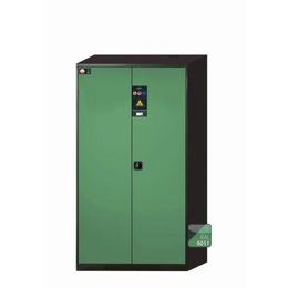 Chemikalienschrank ASECOS CS-CLASSIC-F, Fl&uuml;gelt&uuml;ren, Front Resedagr&uuml;n, B 1055 x T 520 x H 1950 mm