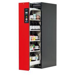 Sicherheitsschrank Typ 90 ASECOS V-MOVE-90, 1 Vertikalauszug, Anthrazitgrau/Verkehrsrot