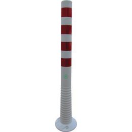 Sperrpfosten Temka Flexipfosten, TPE, selbstaufrichtend, retroreflektierend, H 1000 mm, wei&szlig;/rot