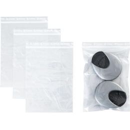 S&Z Druckverschlussbeutel, Polypropylen, 160 &times; 220 mm, 50 &micro;m, 50% Regeneratanteil, ohne Druck, transparent, 1000 Stk.