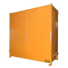 Regalcontainer Bauer CEN 33-2 IBC, Stahl, Doppelfl&uuml;geltor, B 3510 x T 1480 x H 3445 mm, orange