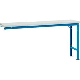Manuflex Ansatztisch UNIVERSAL Spezial, 1750 x 800 mm, Melamin lichtgrau, lichtblau