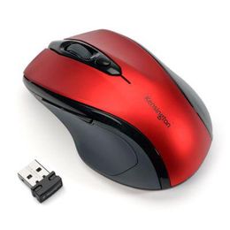Funkmaus Kensington Pro Fit, f&uuml;r Rechtsh&auml;nder, 1750 dpi, 5 Tasten & Scrollrad, USB-Receiver, inkl. 2 x AAA Batterien, rubinrot