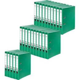 Falken Recycolor Ordner, DIN A4, R&uuml;ckenbreite 50 mm, 25 St&uuml;ck, gr&uuml;n
