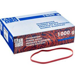 Alco Gummib&auml;nder, rot, 200 x 6 mm, 1000 g