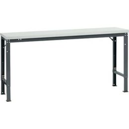 Manuflex Grundtisch UNIVERSAL Spezial, 1750 x 800 mm, Kunststoff lichtgrau, anthrazit