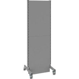 Sch&auml;fer Shop Sch&auml;fer Shop Select Schallschutz Stellwand, mobil, Grundfeld, mit 2 F&uuml;&szlig;en & Doppelrollen, B 625 x T 740 x H 2000 mm, staubgrau RAL 7037