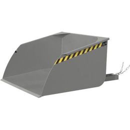 Bauer Staplerschaufel BSI 100, Seilzug-Entriegelung, L 1810 &times; B 1330 &times; H 810 mm, 1 m&sup3;, bis 1500 kg, Stahl lackiert, mausgrau