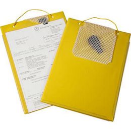 EICHNER Auftragstasche Edge, f&uuml;r DIN A4 Dokumente, Schl&uuml;sselfach, B 230 x T 5 x H 330 mm, 10 St&uuml;ck, gelb