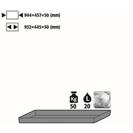 Wannenboden Standard f&uuml;r ASECOS Chemikalienschr&auml;nke, Stahlblech, B 944 x T 457 x H 50 mm, 20 l, bis 50 kg