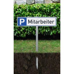 moedel Stahlspie&szlig;, zum Einschlagen von Parkplatzreservierungs-Schildern, inkl. Schauben, ohne Schild, H 750 mm, Stahl verzinkt, silber-grau