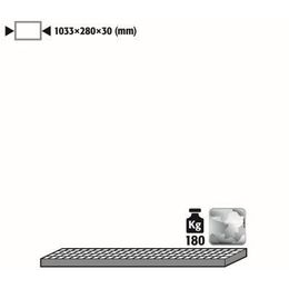 Gitterrost f&uuml;r ASECOS Druckgasflaschenschr&auml;nke, Stahl, B 1033 x T 280 x H 30 mm, bis 180 kg