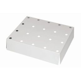 Lochblecheinsatz Standard f&uuml;r ASECOS Sicherheitsschr&auml;nke der S-30 und UB90 Serie, Stahlblech, lichtgrau, B 420 x T 439 x H 60 mm, bis 75 kg