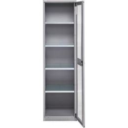 Sch&auml;fer Shop Sch&auml;fer Shop Genius Fl&uuml;gelt&uuml;renschrank FS, Stahl, Sichtfenster, L&uuml;ftungsl&ouml;cher, B 545 x T 520 x H 1950 mm, 5 OH, Wei&szlig;alu/Wei&szlig;alu, bis 250 kg