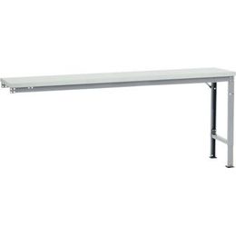 Manuflex Ansatztisch UNIVERSAL Spezial, 2000 x 800 mm, Kunststoff lichtgrau, alusilber