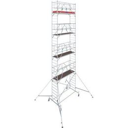 Alu-Fahrger&uuml;st Krause Serie 10, 200 kg/m&sup2;, h&ouml;henverstellbare Rollen, L 2500 x B 750 x H 10400 mm