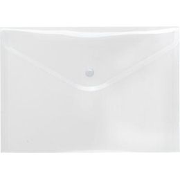 Foldersys Dokumententasche, DIN A5 quer, Druckknopfverschluss, PP, farblos transparent