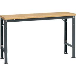 Manuflex Grundtisch UNIVERSAL Spezial, 1500 x 800 mm, Multiplex natur, anthrazit