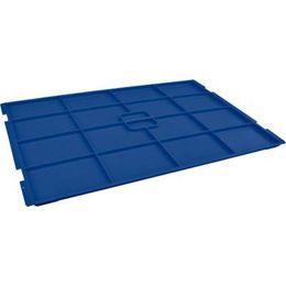 Sch&auml;fer Shop Auflagedeckel RL-KLT-D 65 PP, f. Kleinladungstr&auml;ger R/RL-KLT, B 600 x T 400 mm, blau