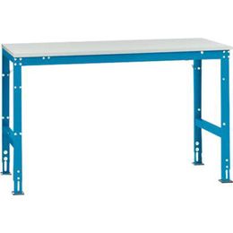 Manuflex Grundtisch UNIVERSAL Standard, Tischplatte Kunststoff, 1500x800, lichtblau