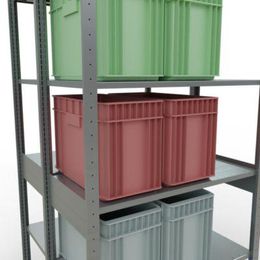 SCHULTE LAGERTECHNIK - Stecks.Doppelgrundregal Typ 150 - 2500x1000x2x500 mm verz.2x6 B&ouml;den