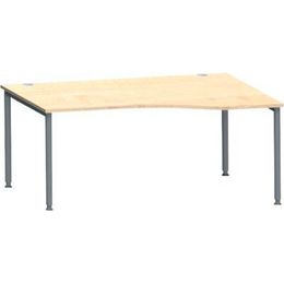 Sch&auml;fer Shop Sch&auml;fer Shop Genius Freiformschreibtisch MODENA FLEX, Ansatz links B 1800 mm, Ahorn-Dekor/anthrazit