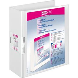 Veloflex Pr&auml;sentationsordner VELODUR, A4, R&uuml;ckenbreite 80 mm, Ringdurchmesser 60 mm, Karton PP