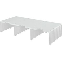 Styro&reg; Sortierstation Styrodoc Jumbo, DIN C4, 1 Etage/3-reihig/3 F&auml;cher, grau