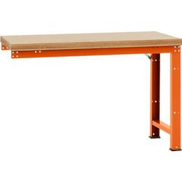 Manuflex Anbauwerkbank Profi Standard, Tischplatte Multiplex, 1500 x 700 mm, rotorange