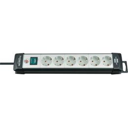 Fa.Brennenstuhl Brennenstuhl Premium-Line Mehrfach-Steckdosenleiste, 6-fach, Aufh&auml;ngevorrichtung, beleuchteter Sicherheitsschalter, 45&deg;-Anordnung, lichtgrau/schwarz